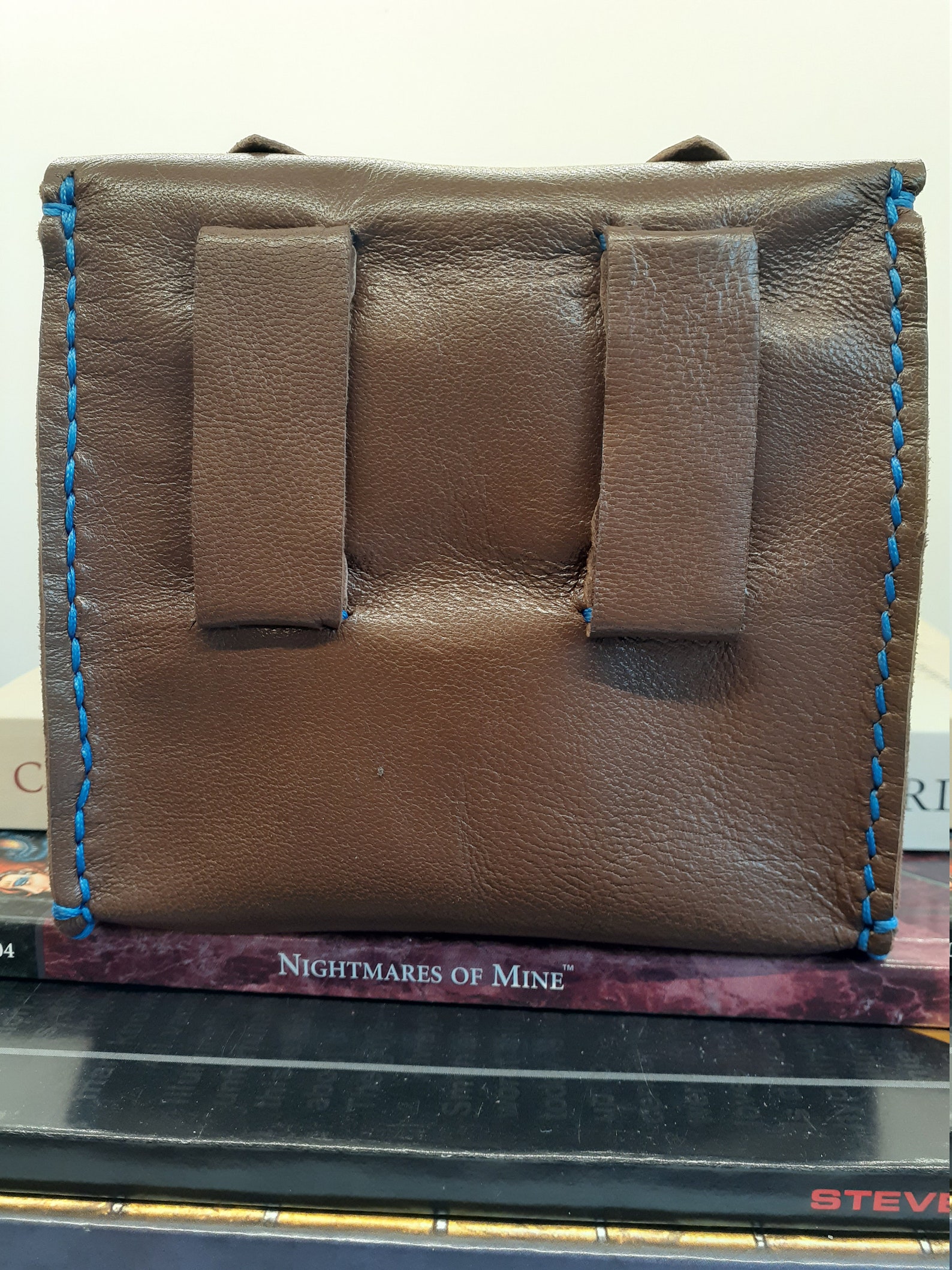 Brown Calfskin Leather Fantasy Belt Pouch Large Genuine | Etsy