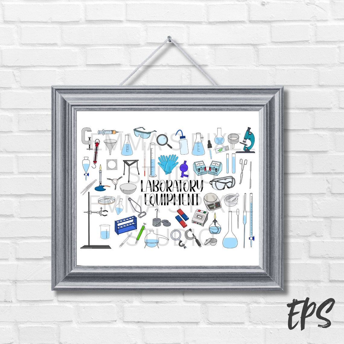 Laboratory Equipment Poster Digital Download Science Poster Computer ...