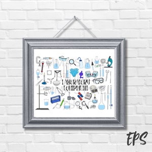 Laboratory Equipment Poster Digital Download Science Poster Computer ...