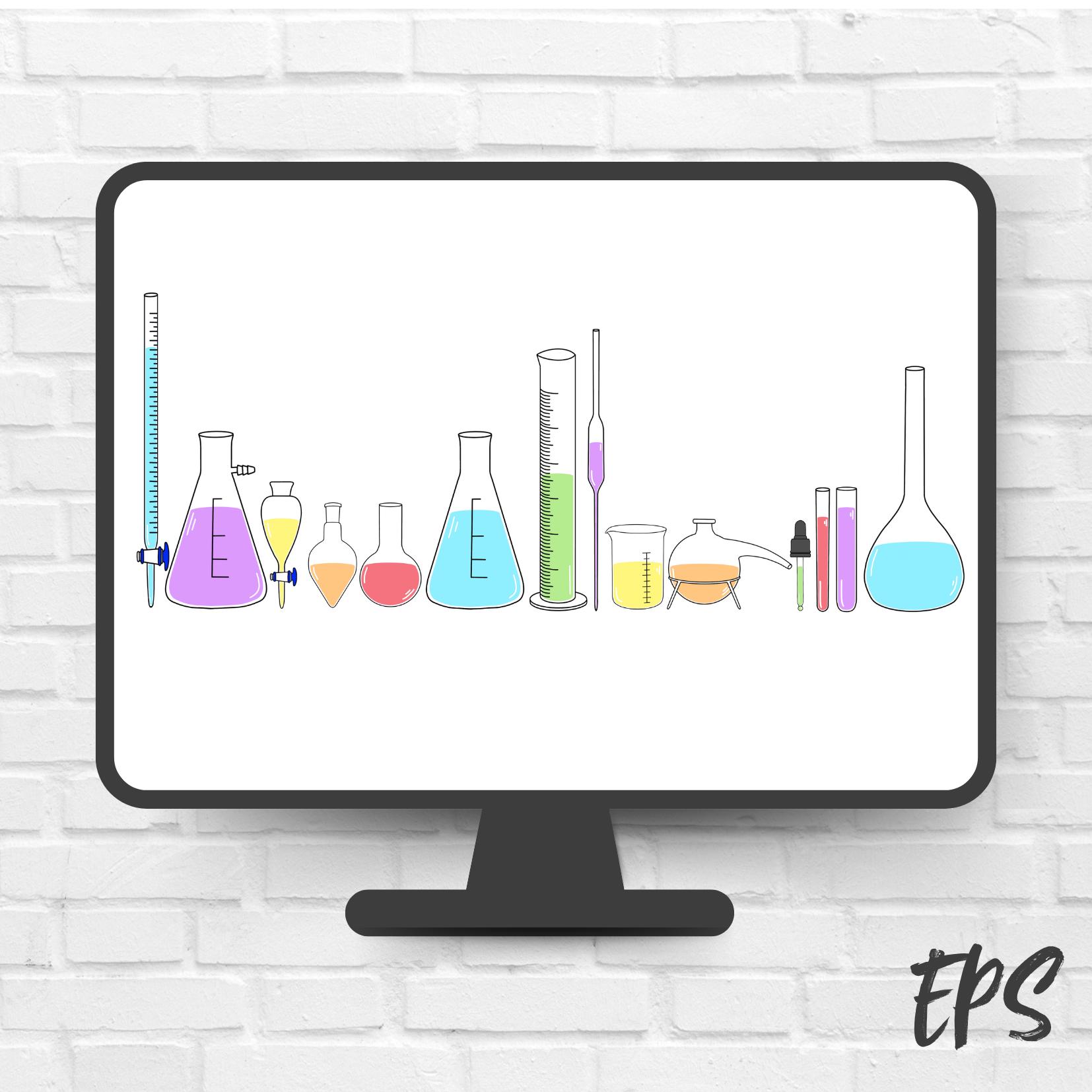 Laboratory Glassware Equipment Poster Digital Download Science Poster ...