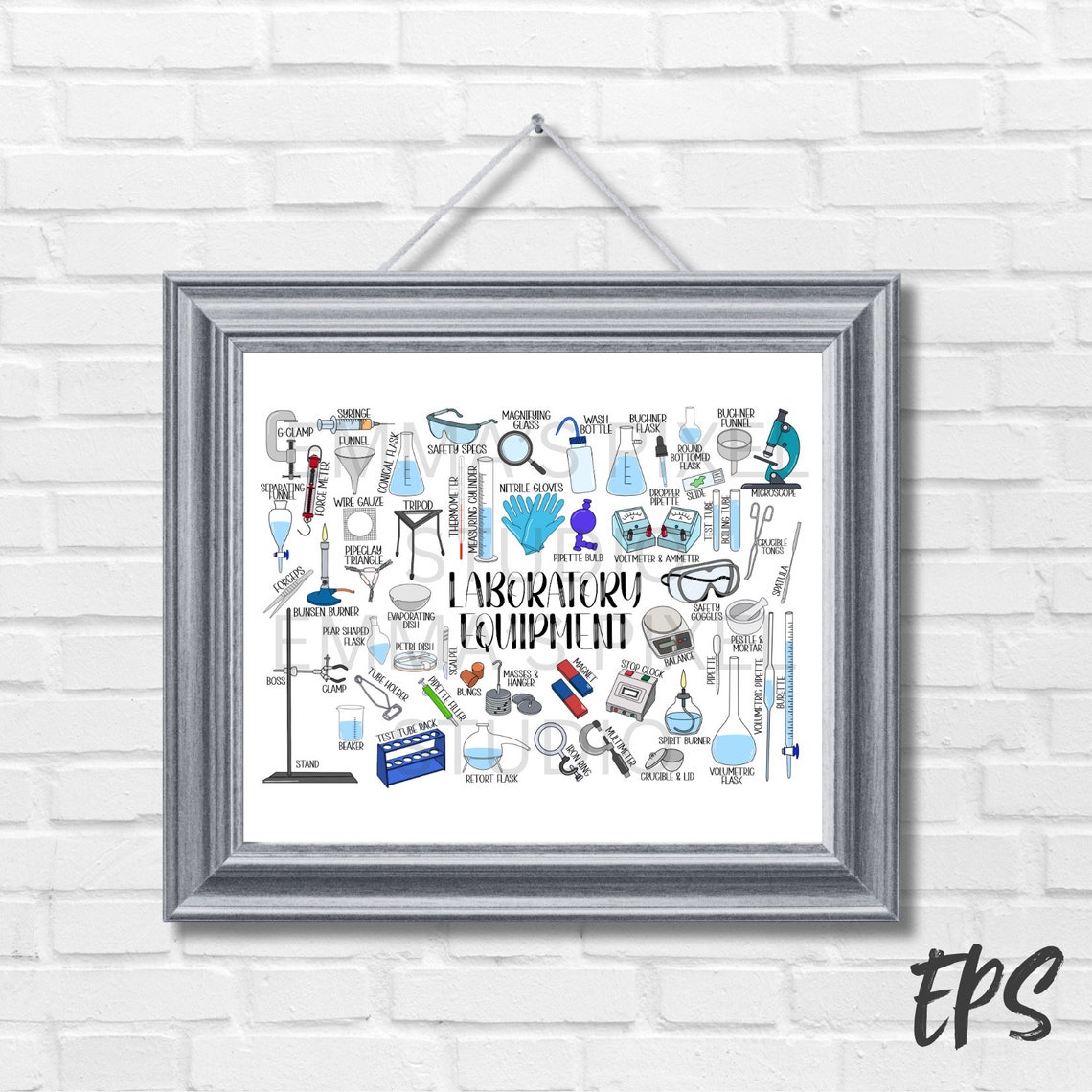 Laboratory Equipment Poster Digital Download Science Poster Computer ...