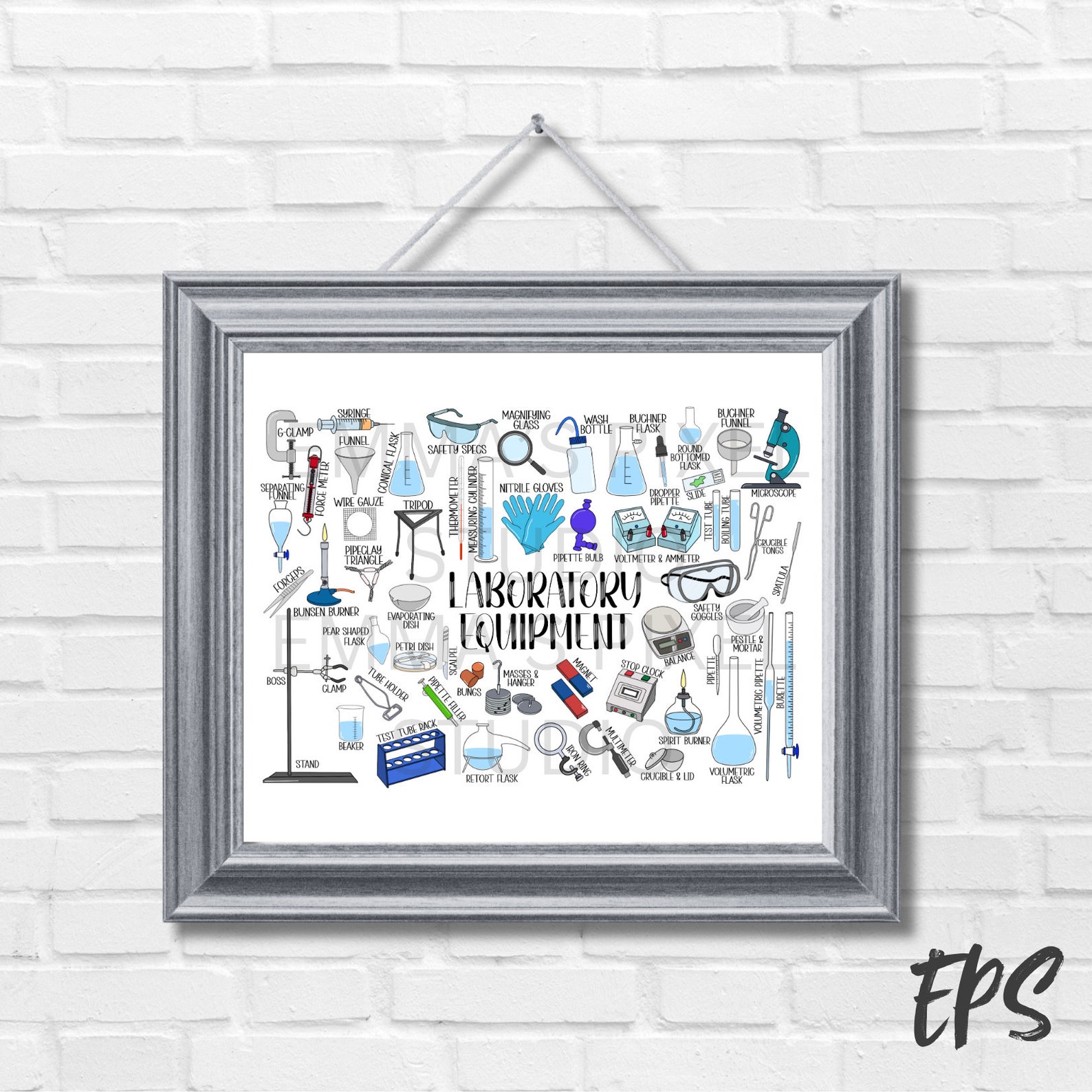 Laboratory Equipment Poster Digital Download Science Poster Computer ...