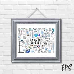 Laboratory Equipment Poster Digital Download Science Poster Computer ...