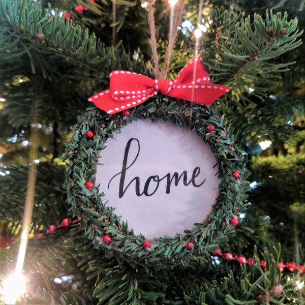 Christmas Wreath Picture Frame - Etsy