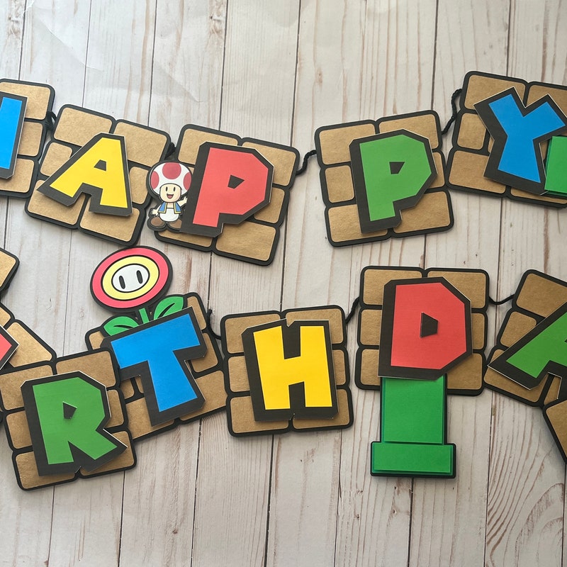 Mario Kart Banner - Etsy