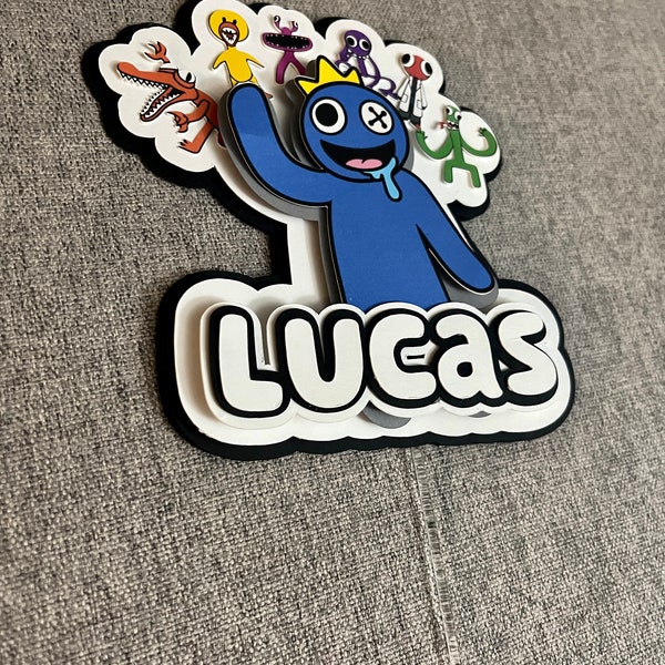 Rainbow Friends Cake Topper - Etsy