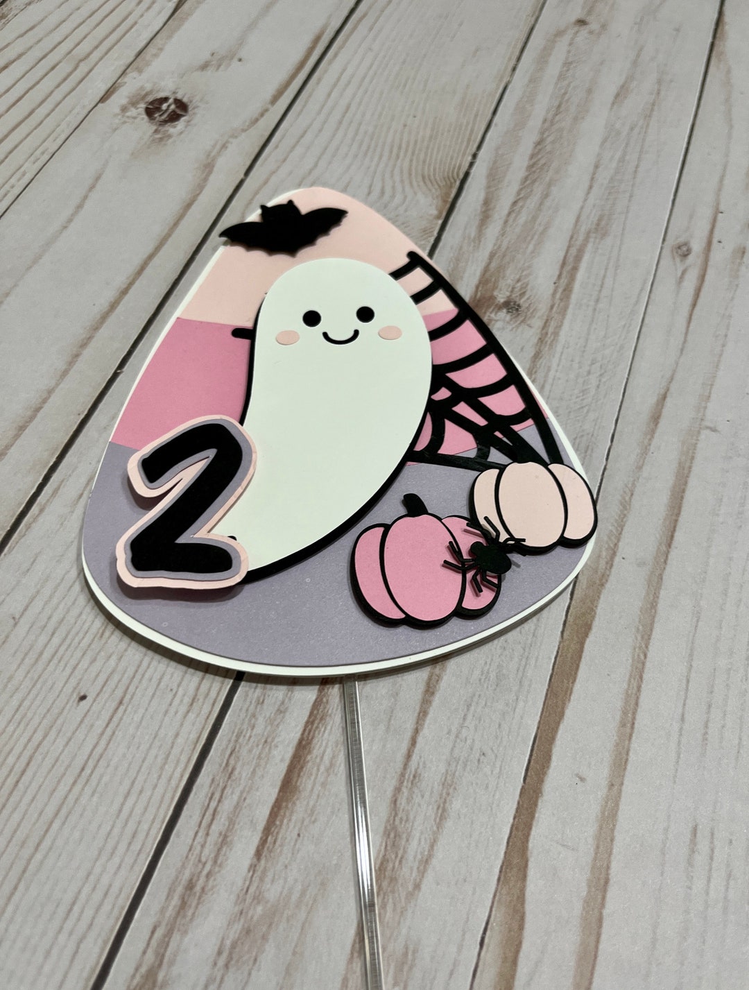Candy Corn Ghost Cake Topper - Etsy