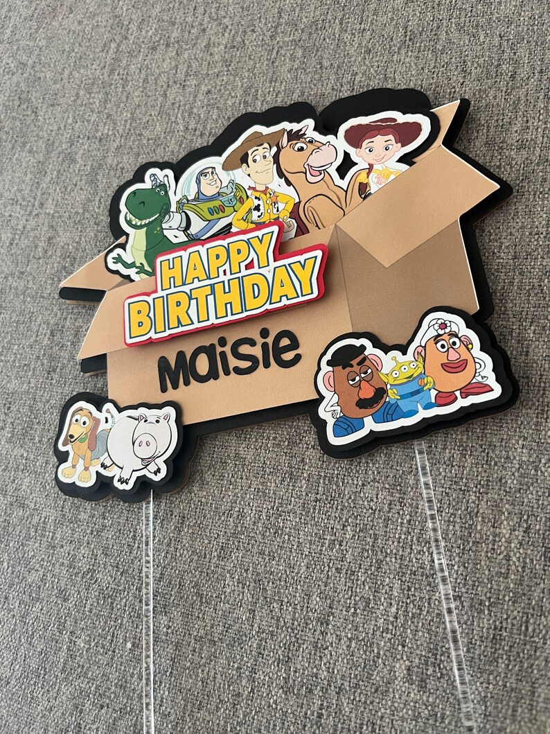Toy Story Box Cake Topper - Etsy