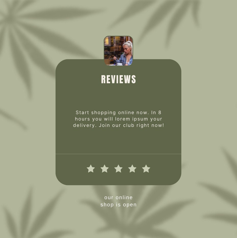Cannabis Canva Template Customizable Canva Template CBD Brand Weed ...