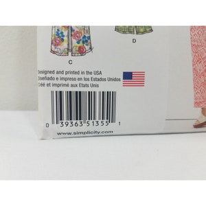 Simplicity Sewing Pattern 1355 Womens Maxi Dress Jumpsuit Pants Size ...