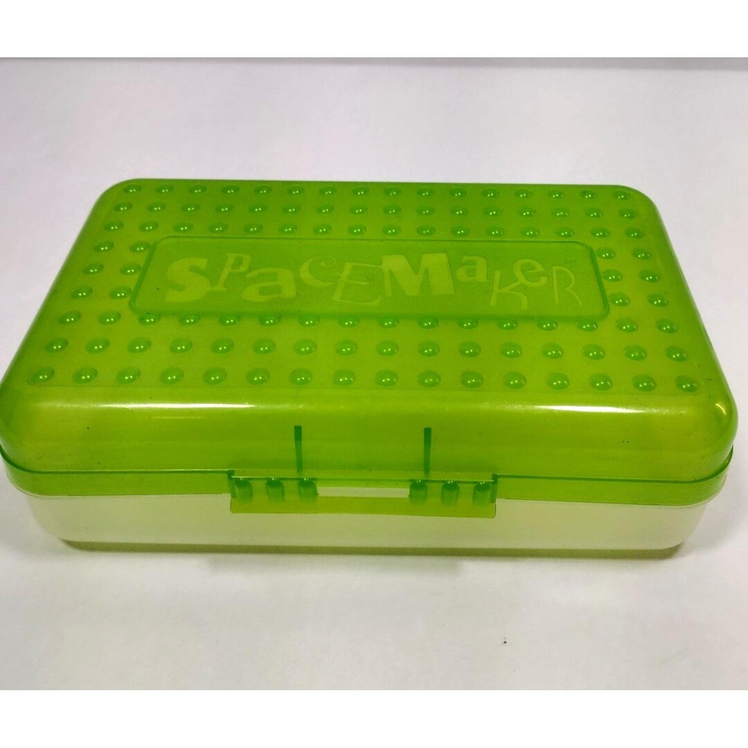 Spacemaker Lime Green Pencil Box Plastic Storage Case Vintage 90s - Etsy