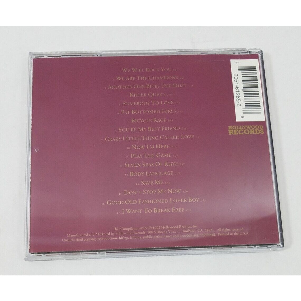 Queen Greatest Hits 1992 CD, Sep-1992, Hollywood - Etsy