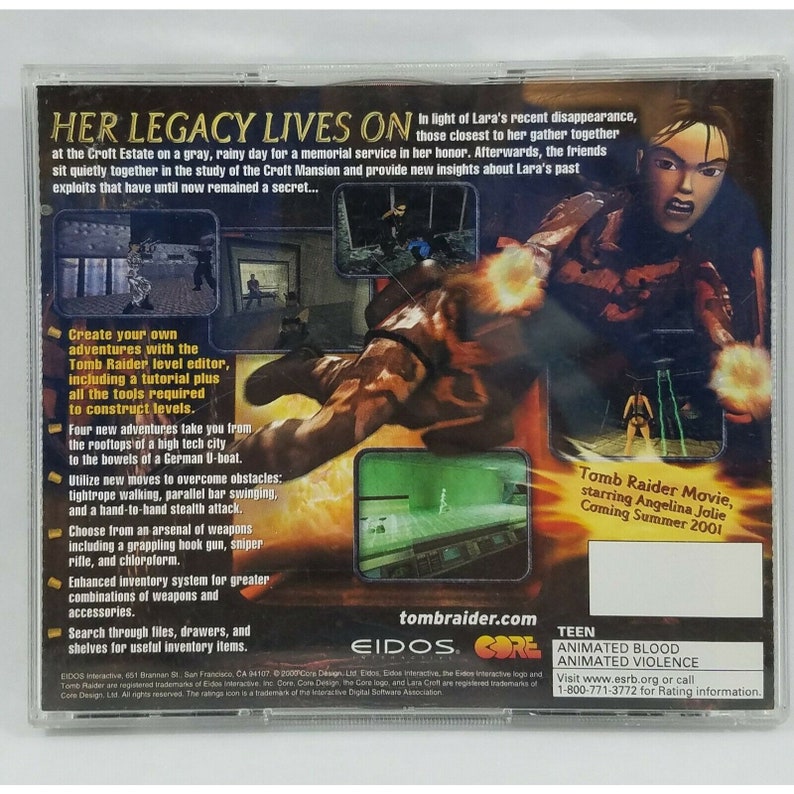 Tomb Raider Chronicles PC CD ROM Video Game Tested Works - Etsy