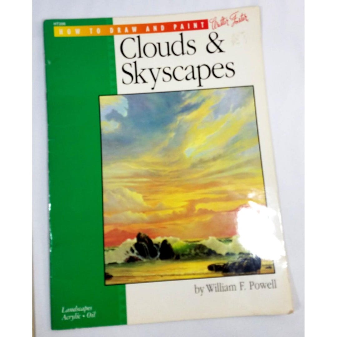 How to Draw Paint Clouds & Skyscapes Book 1998 WM F Powell 32 Pgs DIY ...