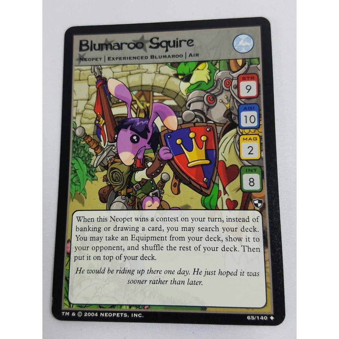 Blumaroo Squire 65/140 Neopets TCG Card 2004 NM - Etsy