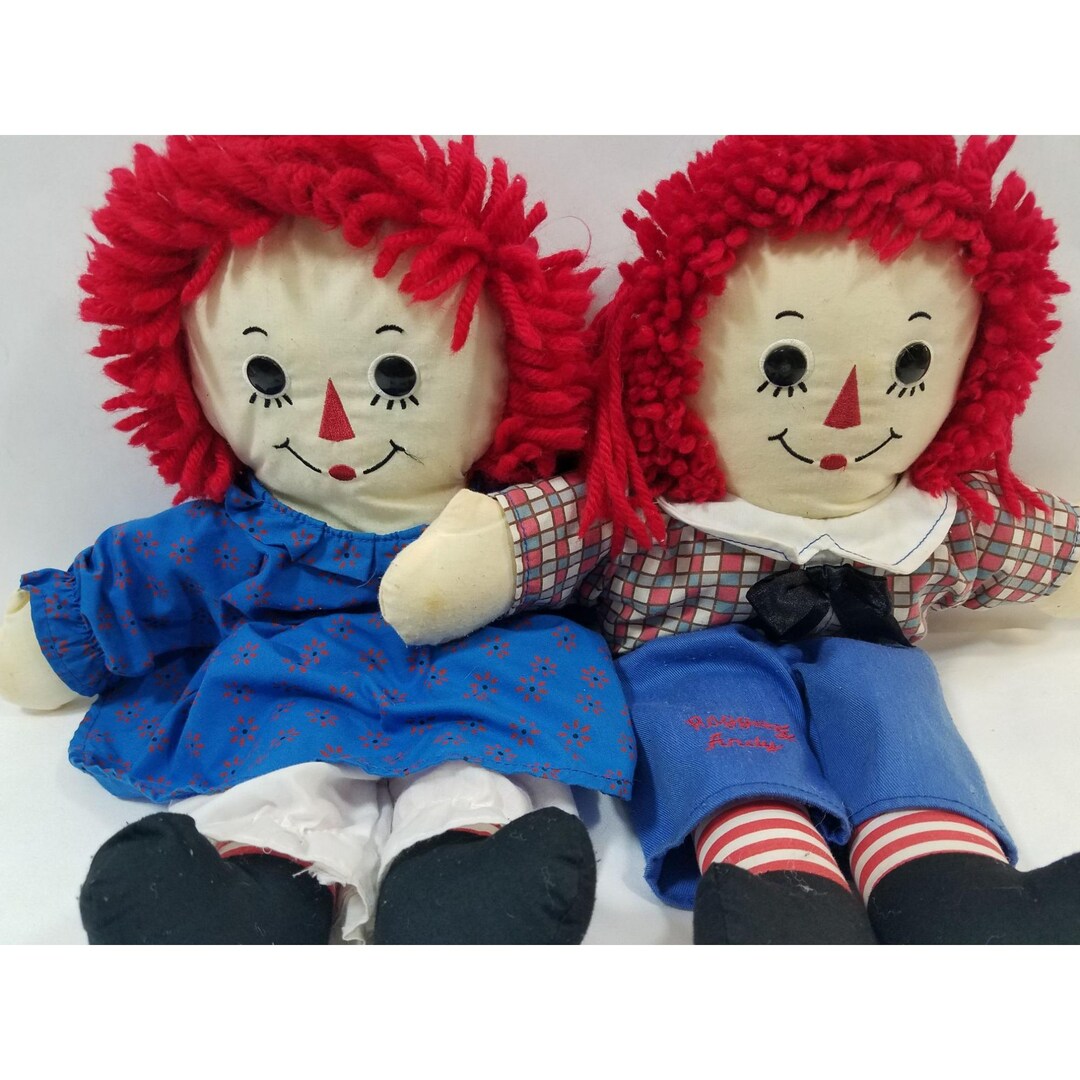 Raggedy Ann and Andy Puppets Plush 17" Dolls - Etsy