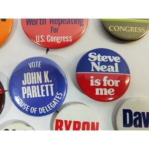 Lot of 27 Congressional Campaign Pinback Pin Buttons Holt Mcdade Dyson ...