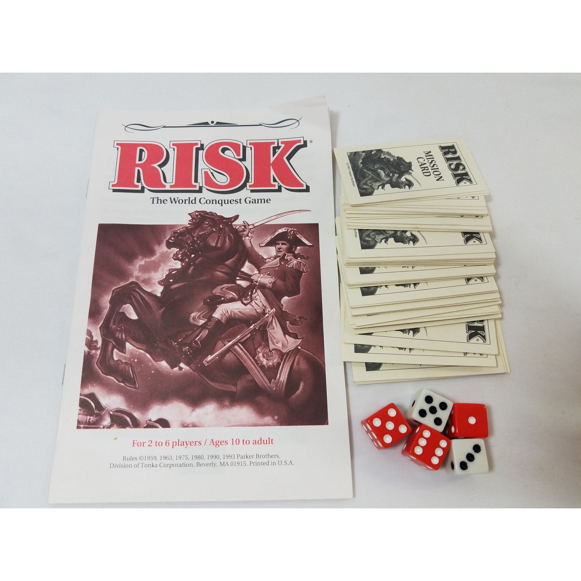 RISK Board Game Replacement Cards Dice Instructions Pieces Parts 1993 ...