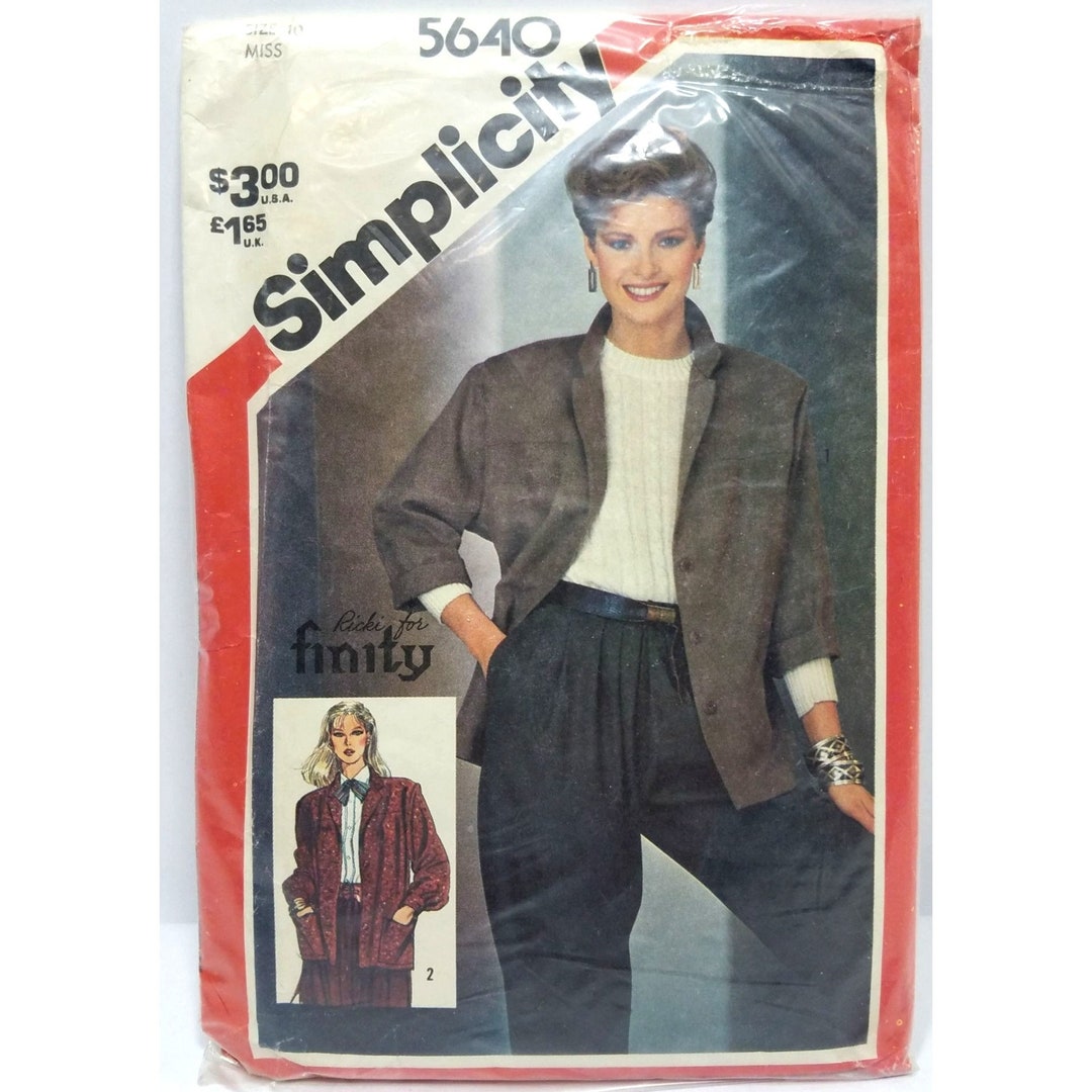 Simplicity Sewing Pattern 5640 Women's Loose-fitting Unlined Jacket ...
