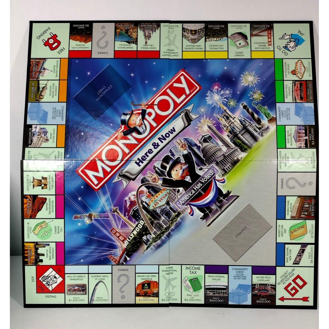 Monopoly Here & Now Replacement Board ONLY Finance Board Game Pieces ...