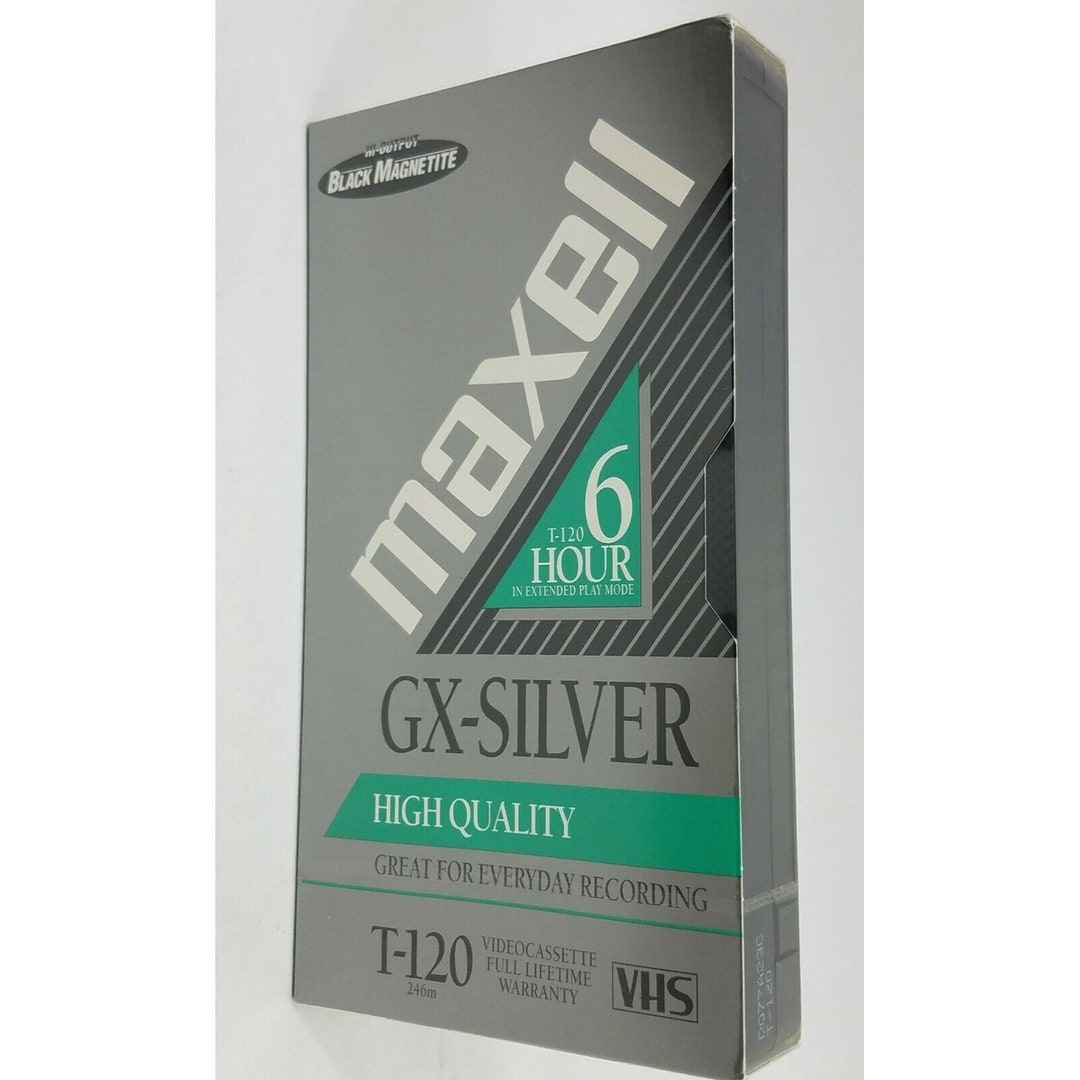 Maxell T-120 6 Hour Gx-silver Blank VHS Video Tape New Sealed - Etsy