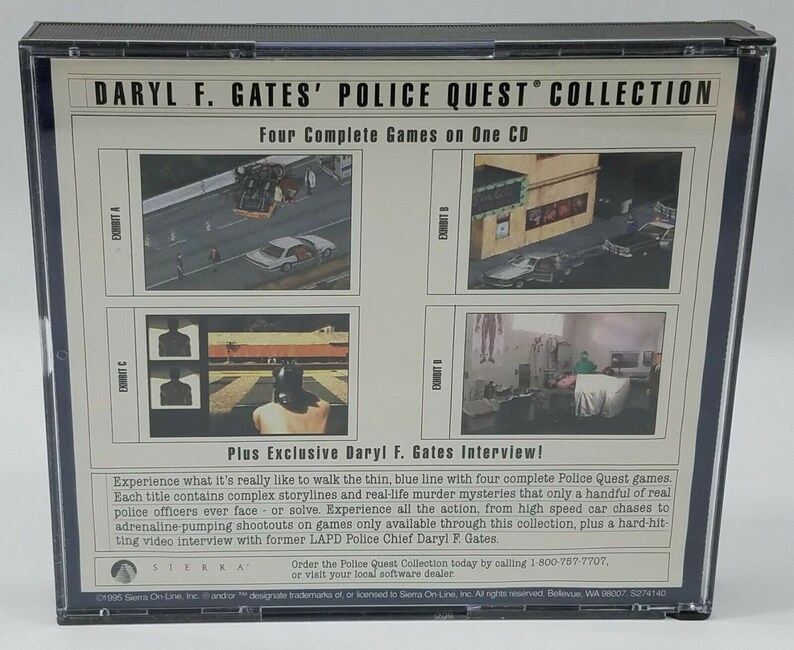 Police Quest SWAT Video Game Pc Game 1995 Sierra Cd-rom Tested Vintage ...