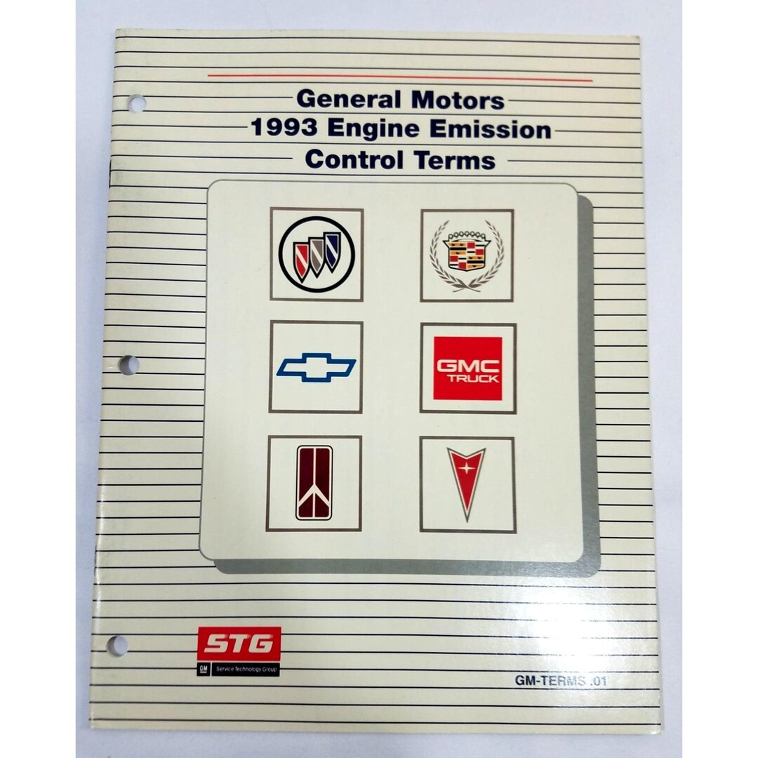 GM Training Manual 1993 Engine Emission Control Terms Booklet Vintage ...
