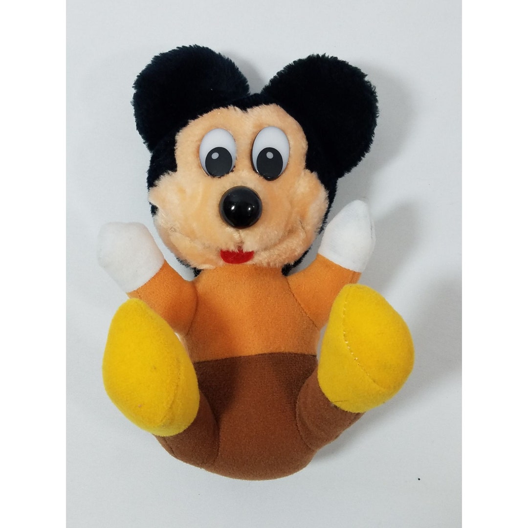 Disney Mickey Christmas Carol Plush Mickey Mouse 7-8 Inches Tiny Tim ...