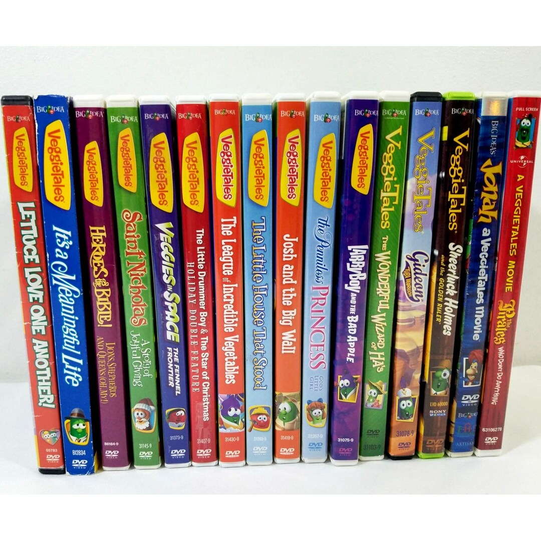 Veggietales Dvds Lot of 16 Pirates Gideon Space Sheerluck Holmes ...
