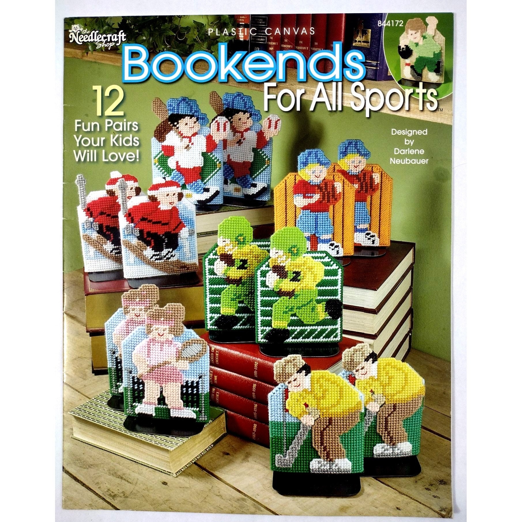 Plastic Canvas Pattern Booklet Bookends for All Sports Kids Sports Ball ...