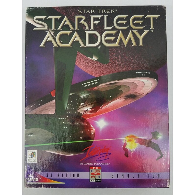 Star Trek Starfleet Academy PC Game Big Box Windows 95 CD-ROM Interplay ...