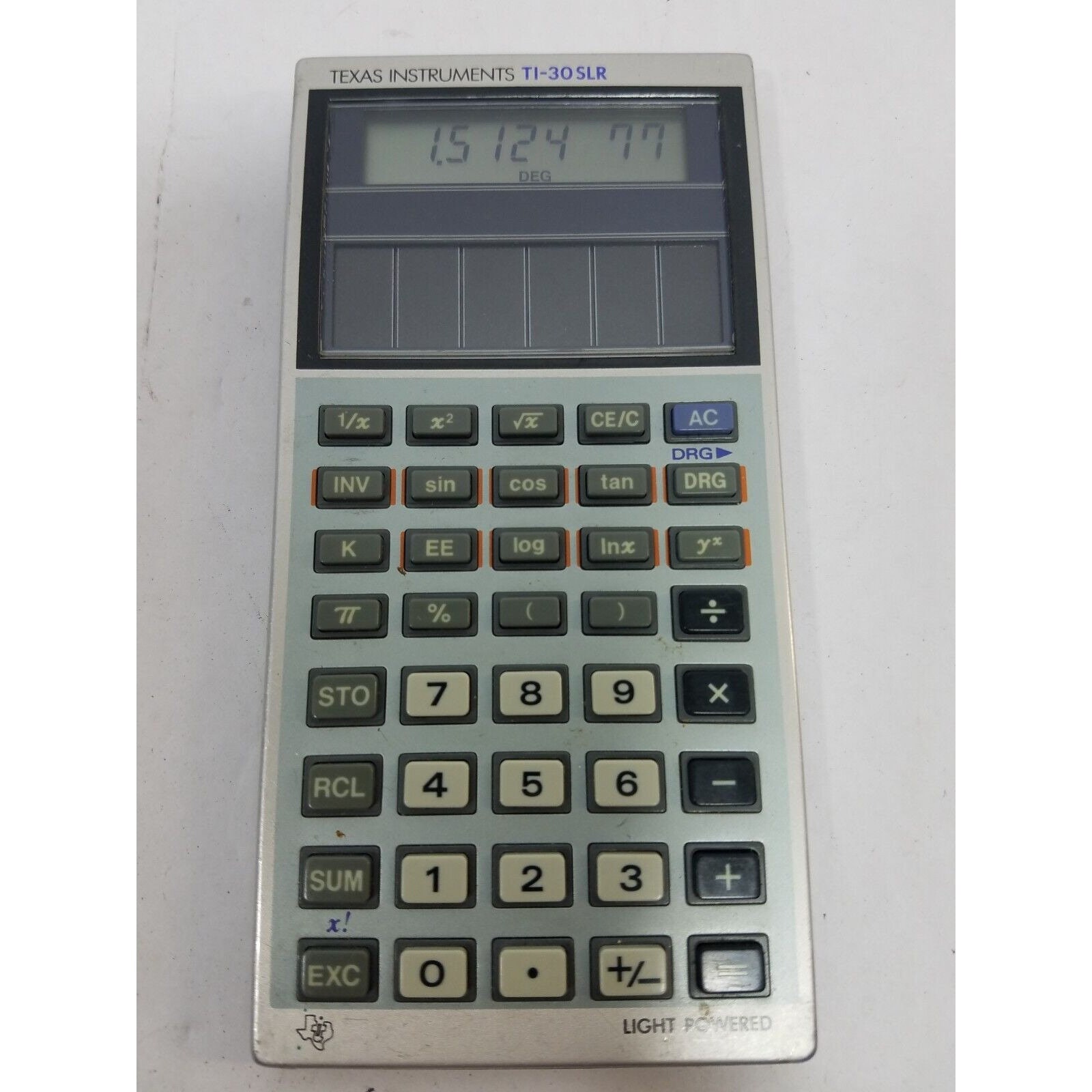 Texas Instruments TI-30 SLR Solar Powered Scientific Calculator Tested ...