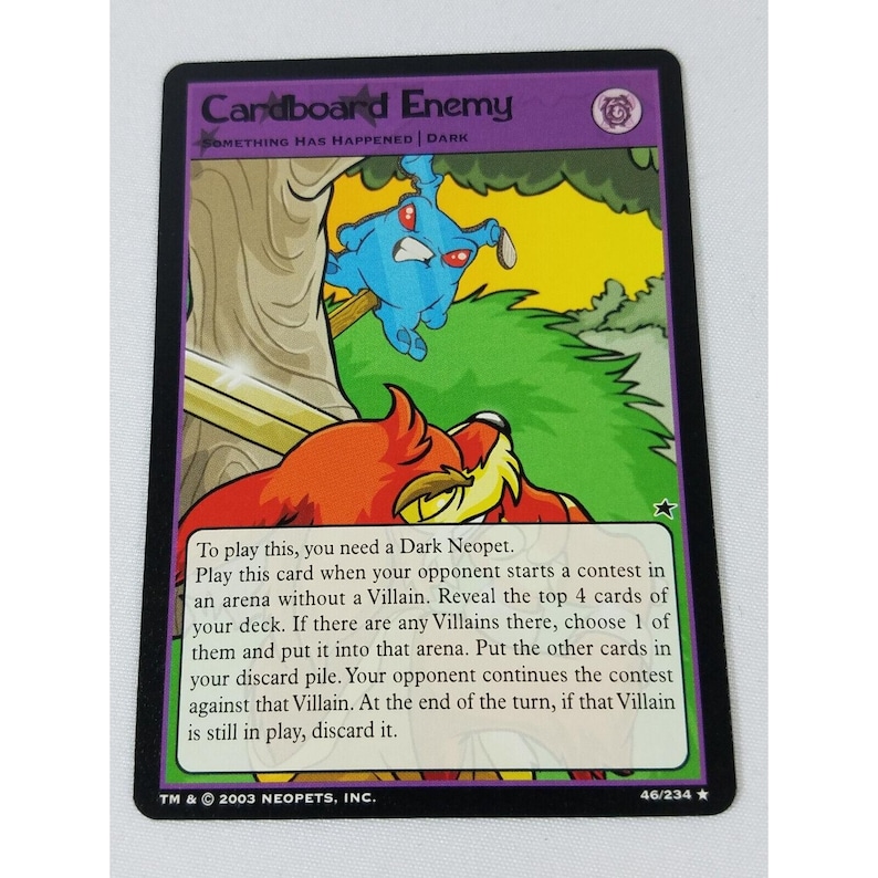 Cardboard Enemy 46/234 Neopets TCG 2003 NM Trading Card Game Vintage - Etsy