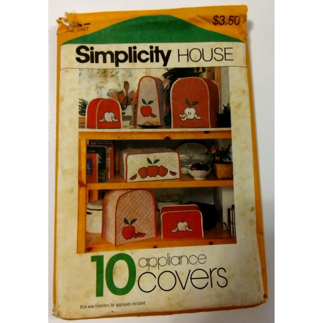 Simplicity House Sewing Pattern 127 10 Appliance Covers Apple Applique ...