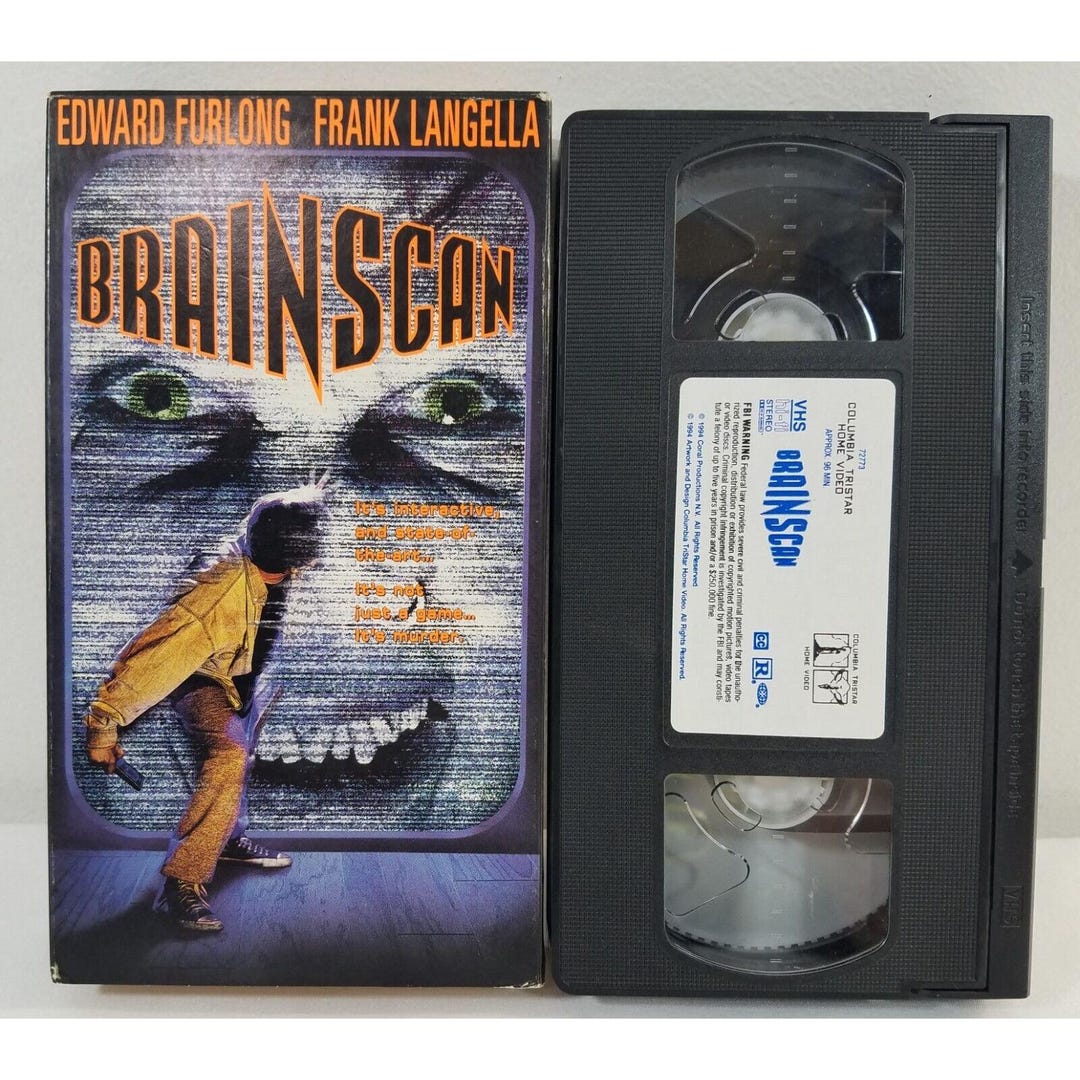 Brainscan VHS 1994 Columbia Tristar Horror Sci-fi Edward Furlong Frank ...