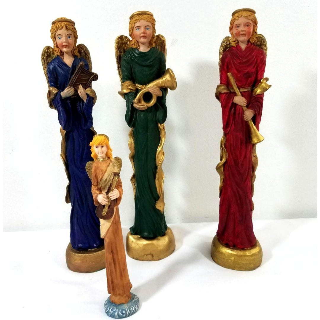 Lot of 4 Angel Figurine Statues Cedar Creek Collection Vintage 11.5 ...