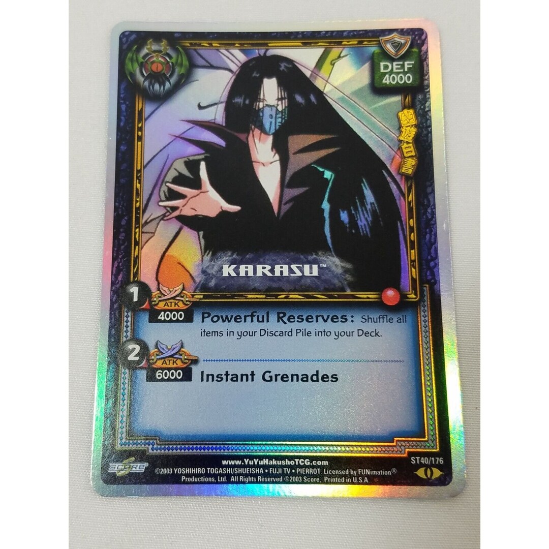 Yu Yu Hakusho Karasu TCG CCG ST40/176 1st Edition Ghost Files Card Foil Holo NM - Etsy