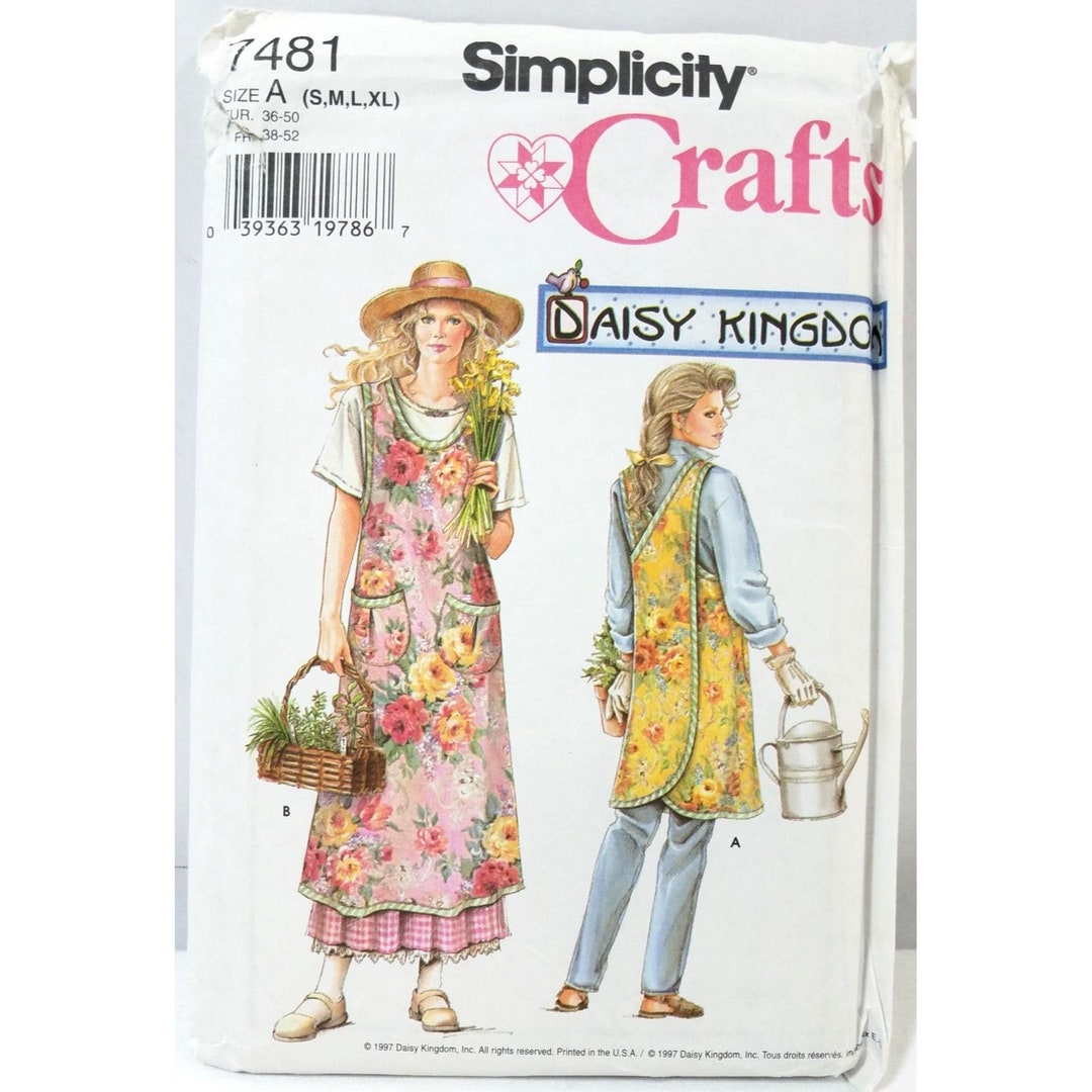 Simplicity Sewing Pattern 7481 Womens Apron Long or Short Size - Etsy