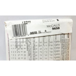 Mccalls Sewing Pattern 9658 Womens Jacket Vest Pants Skirt Lined Size 8 ...
