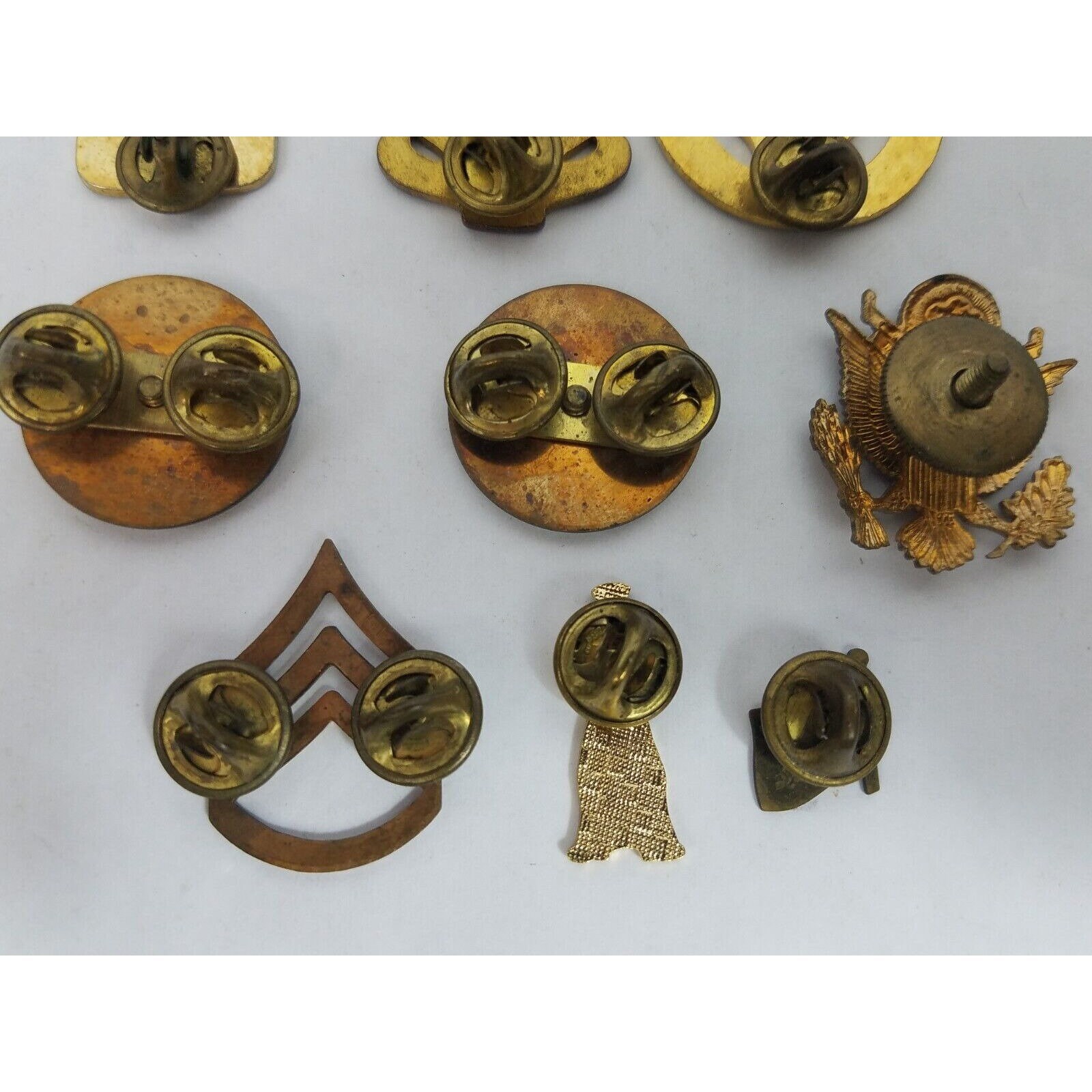 Vintage United States Military Lot Hat Pins Badges Bars Army Navy ...