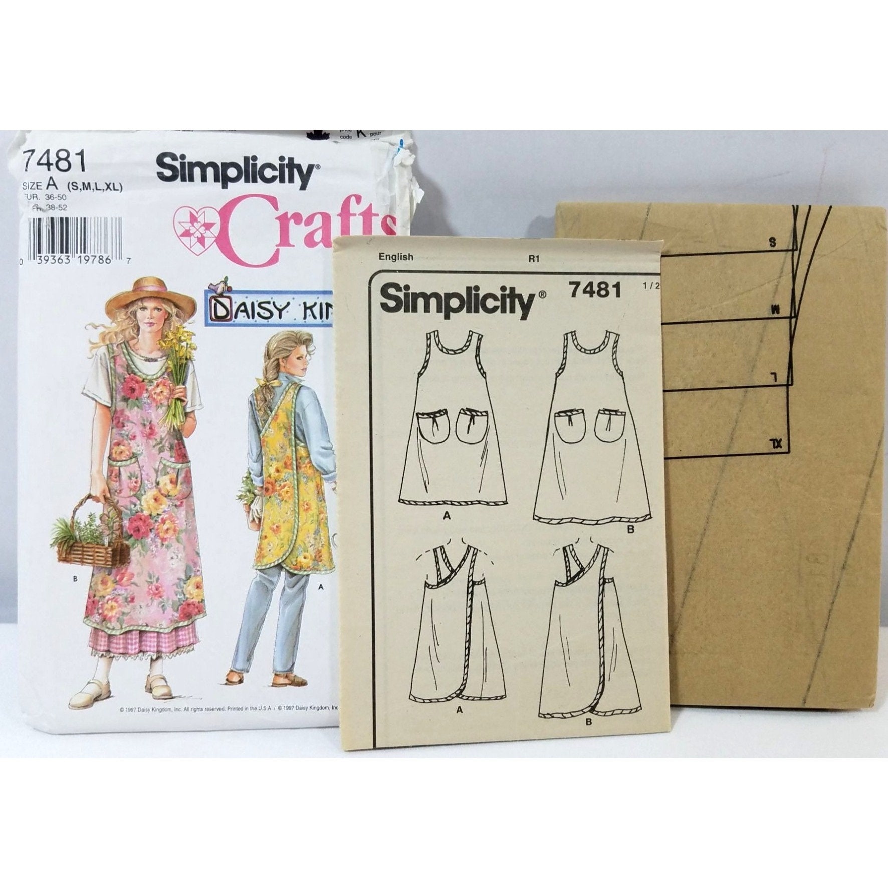 Simplicity Sewing Pattern 7481 Womens Apron Long or Short Size - Etsy