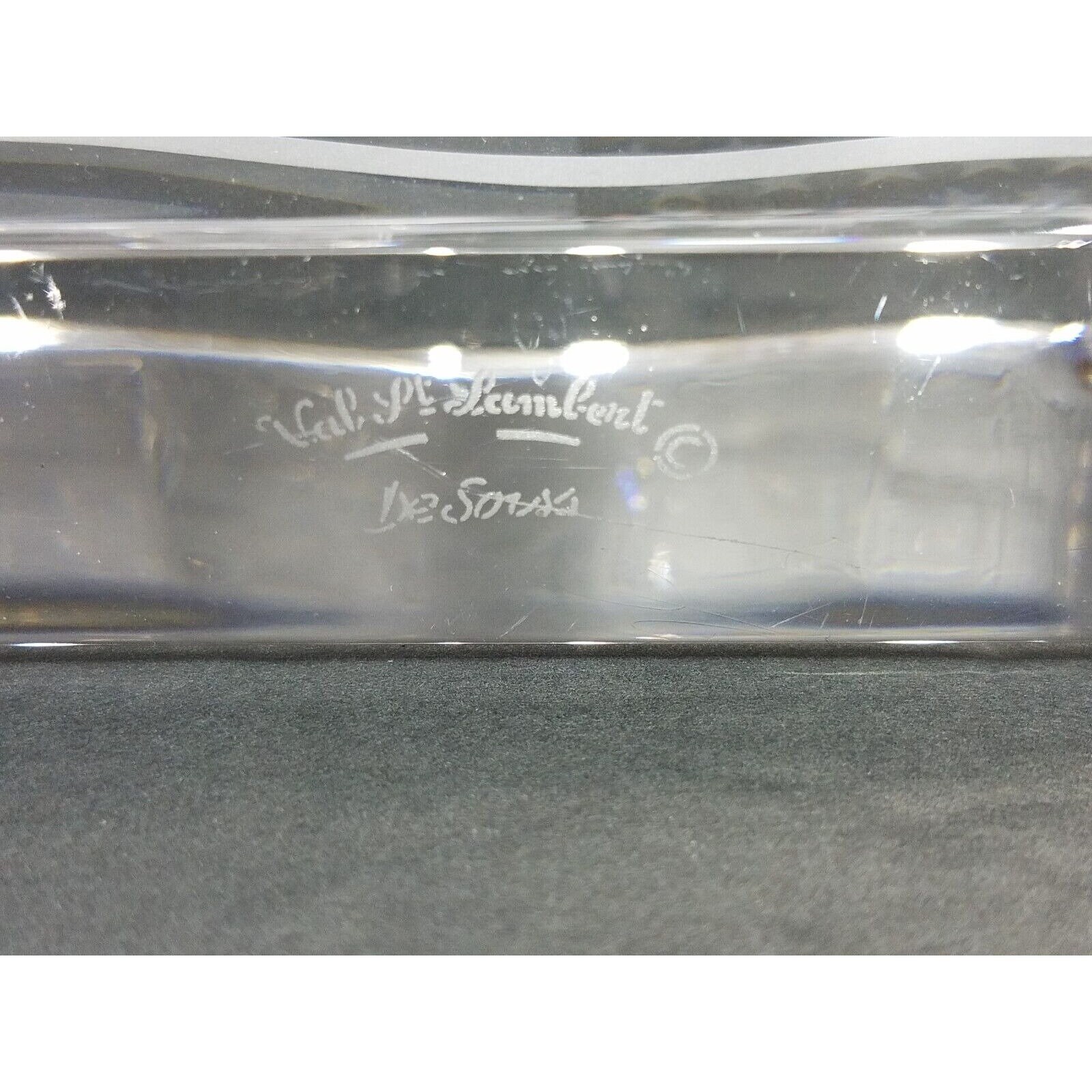 Tiffany & Co Crystal American Flag Paperweight Val St. Lambert De Sores ...