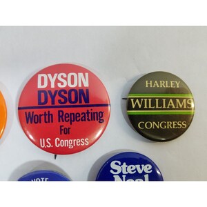Lot of 27 Congressional Campaign Pinback Pin Buttons Holt Mcdade Dyson ...