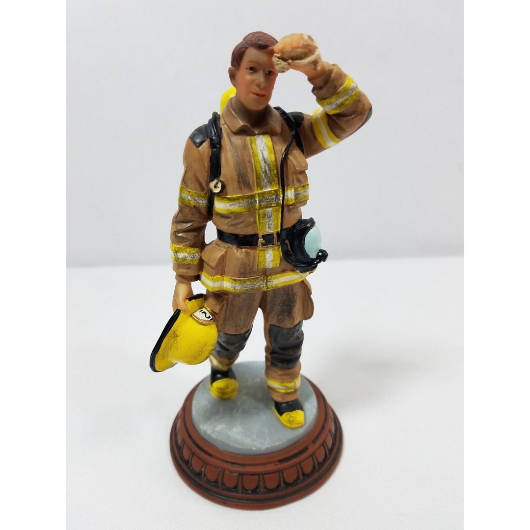 Red Hats of Courage its A Hot One Firefighter Figurine 4/1070 Vanmark ...