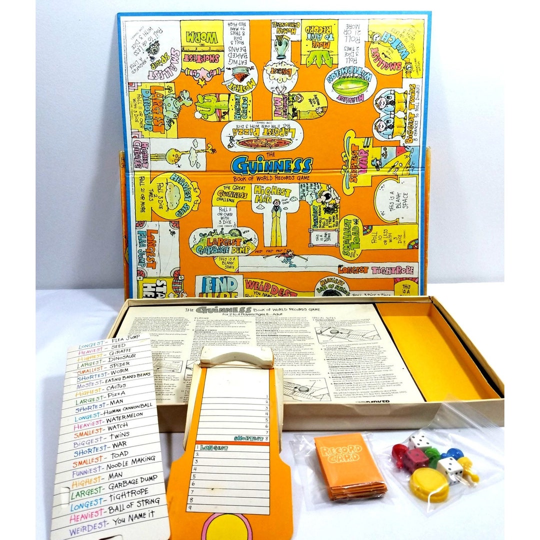 The Guinness Book of World Records Game by Parker Brothers Complete ...