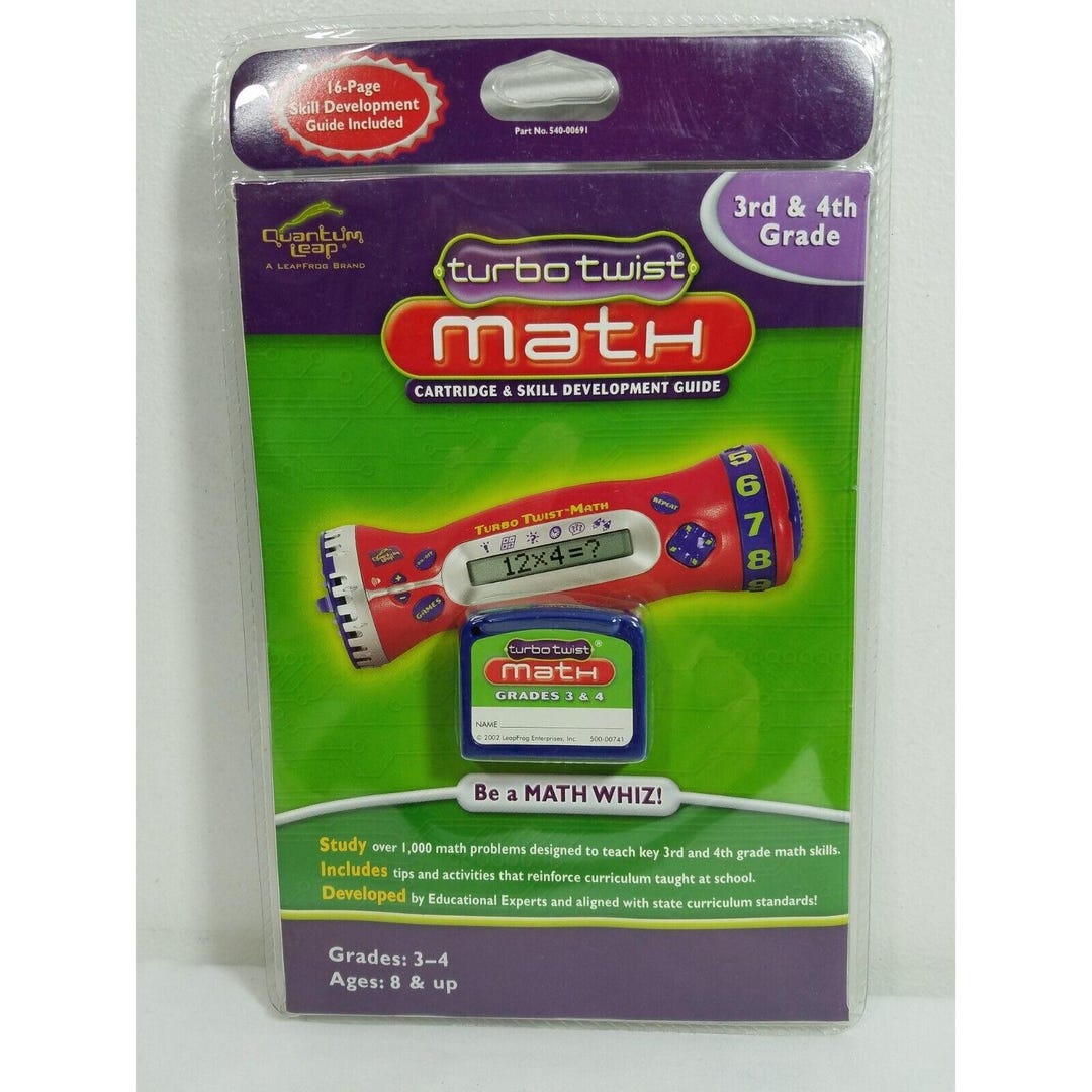 Turbo Twist Quantum Leap Math 3rd 4th Grade Educational Game Cartridge - Etsy