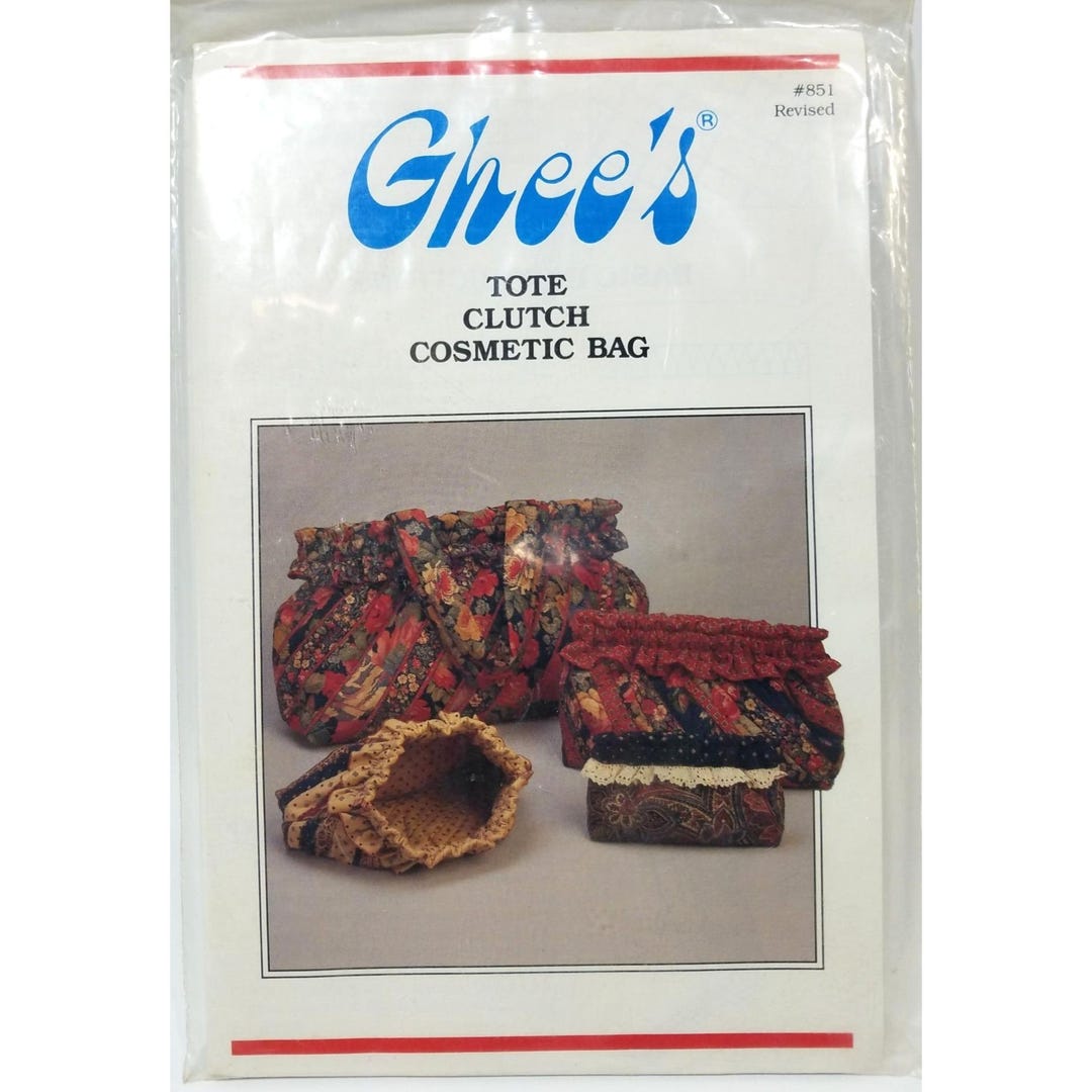 Ghee's Sewing Pattern 851 Cosmetic Clutch or Tote Bag Uncut Factory ...