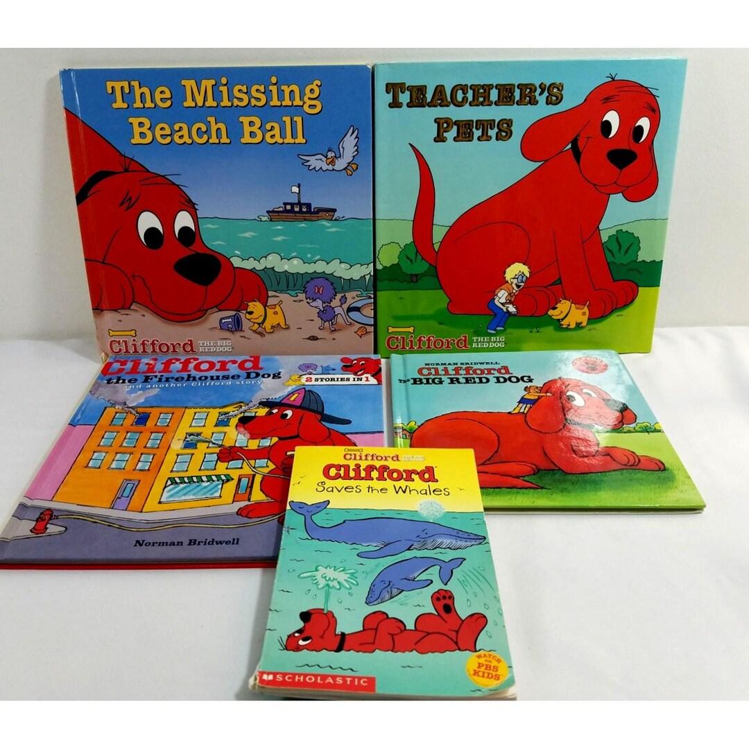 Clifford the Big Red Dog Books Children's Lot of 5 Vintage Hardcover ...