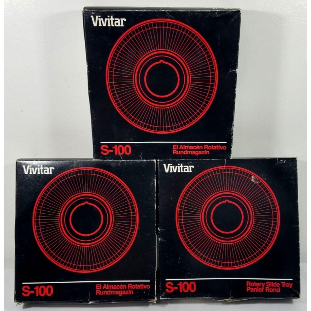 Vivitar S-100 Vintage Rotary Slide Tray Lot of 3 Holds 100 2X2 Slides ...