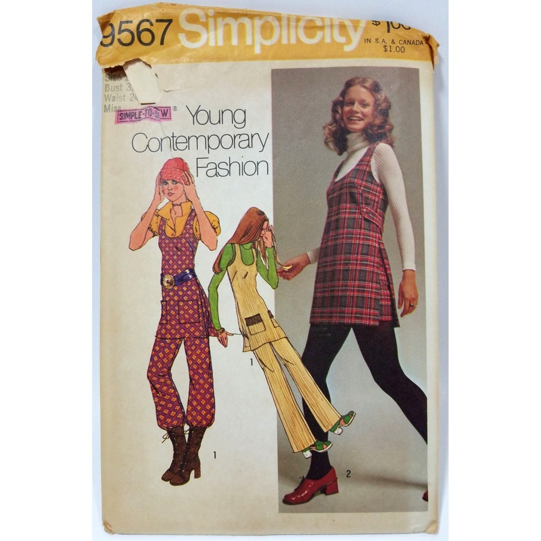 Simplicity Sewing Pattern 9567 Womens Teen Juniors Tunic Top Pants ...